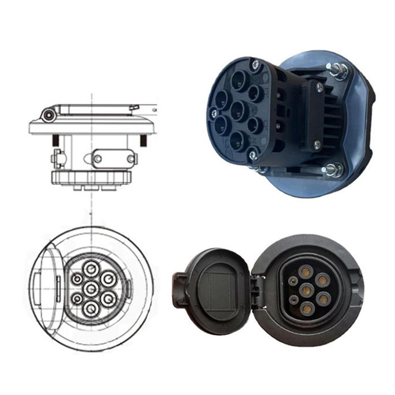 Type 2 IEC 62196-2 Socket / Outlet Single/Three Phase (16A/32A) for EV ...